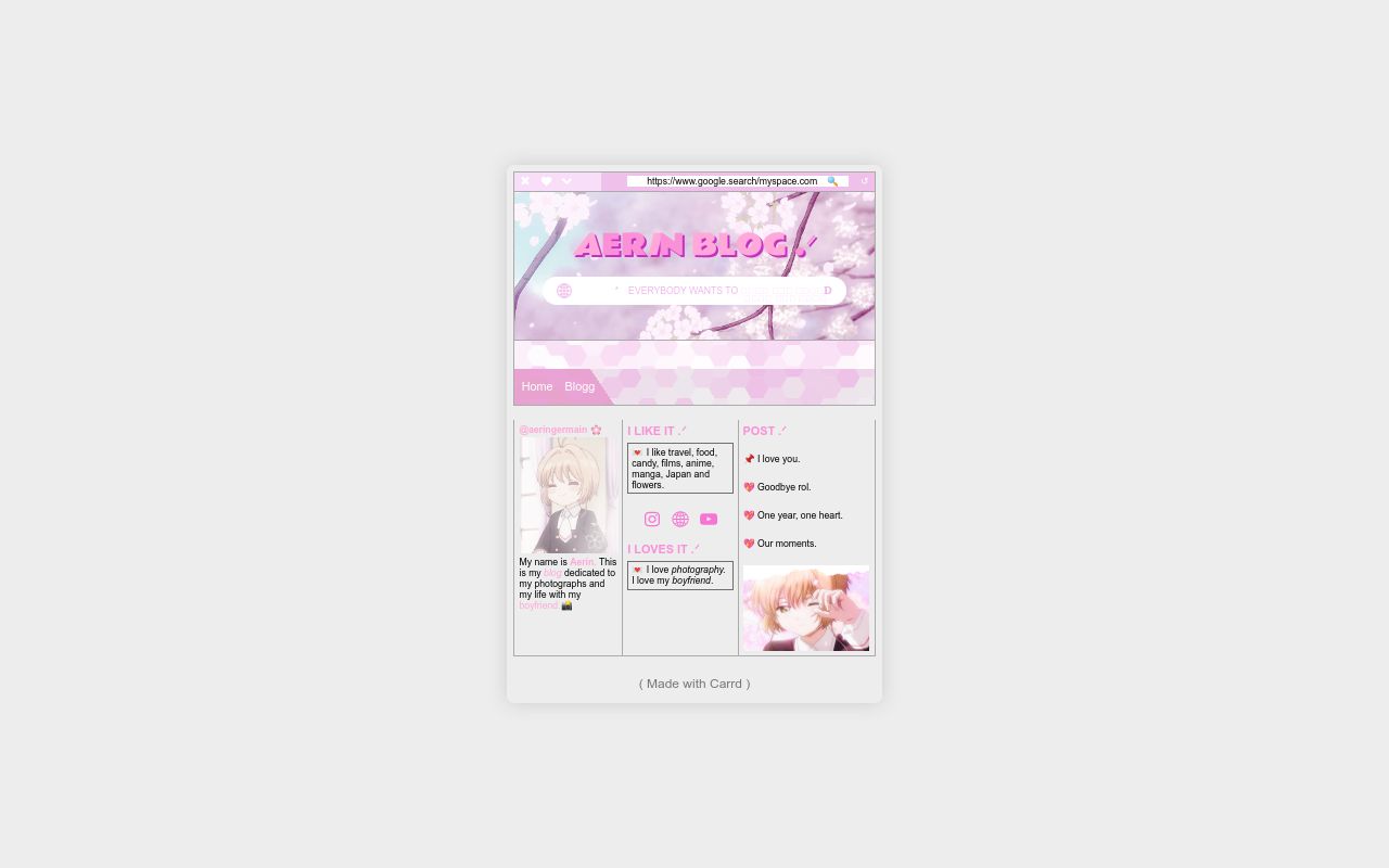 Welcome to Aerin's verso.